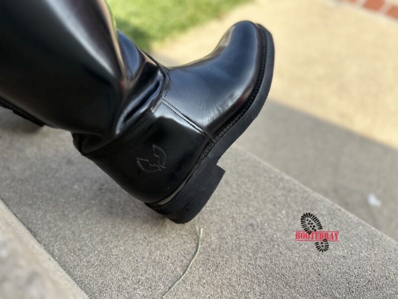 Embossy American Leather Riding Boots - BootedRAY