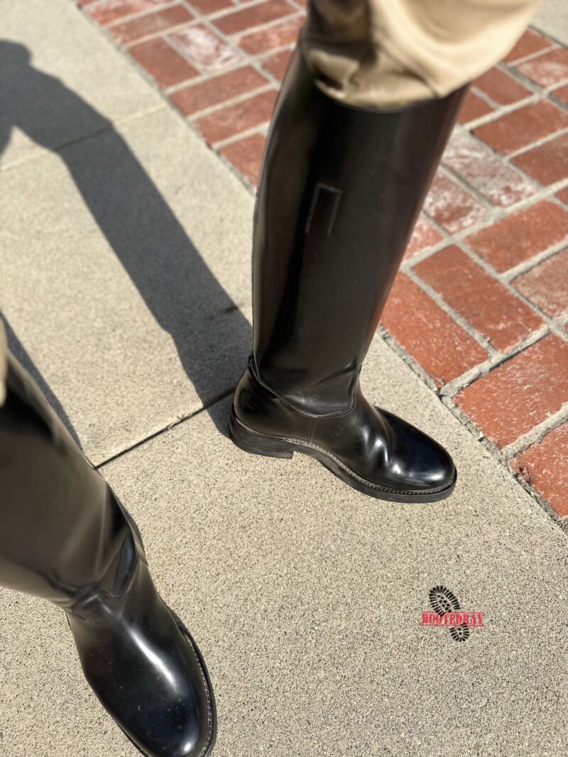 Embossy American Leather Riding Boots - BootedRAY